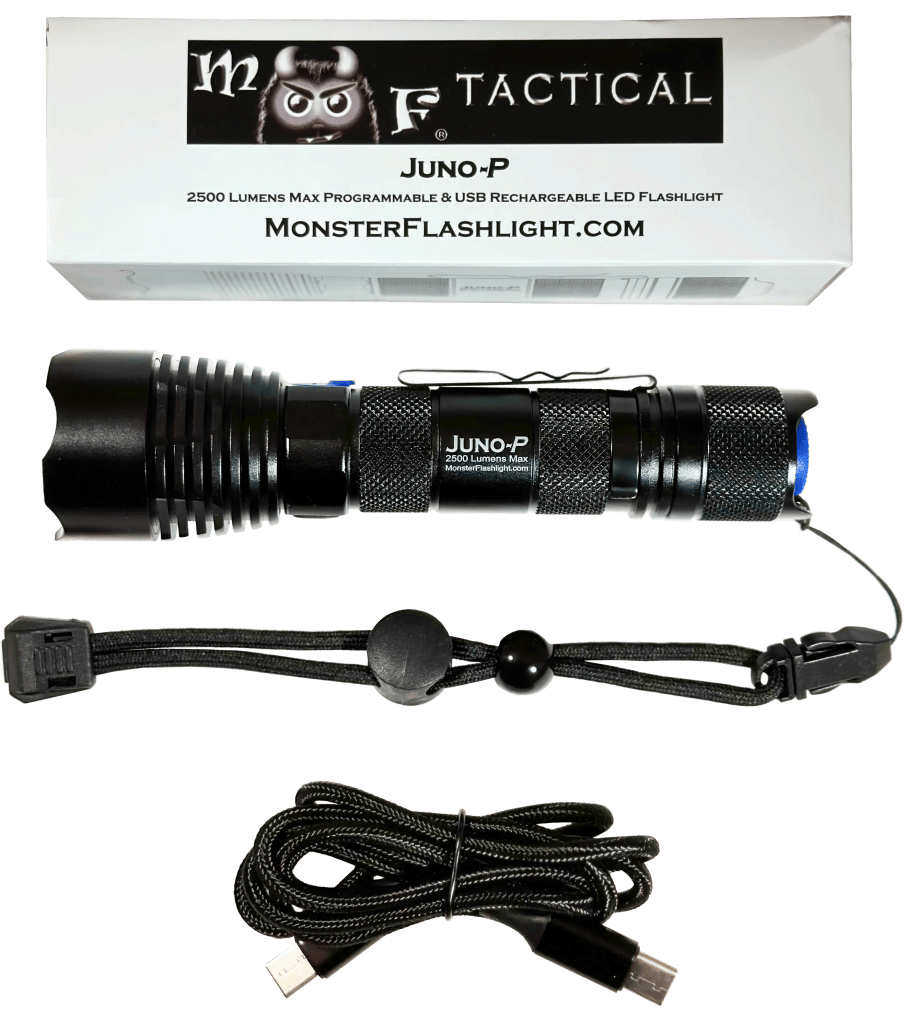 MF Tactical Juno-P 2500 lm USB Rechargeable LED Flashlight