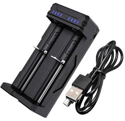 FC2 Dual USB Smart Charger for 14500, 18650 and 21700 Batteries - MF ...